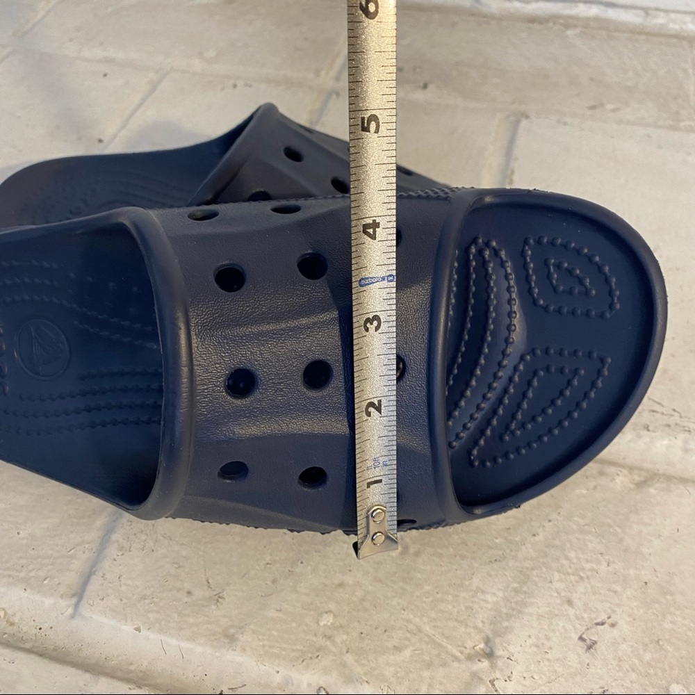 New Crocs Classic Crocs Slide, Navy Blue, W8/M6 - Gem